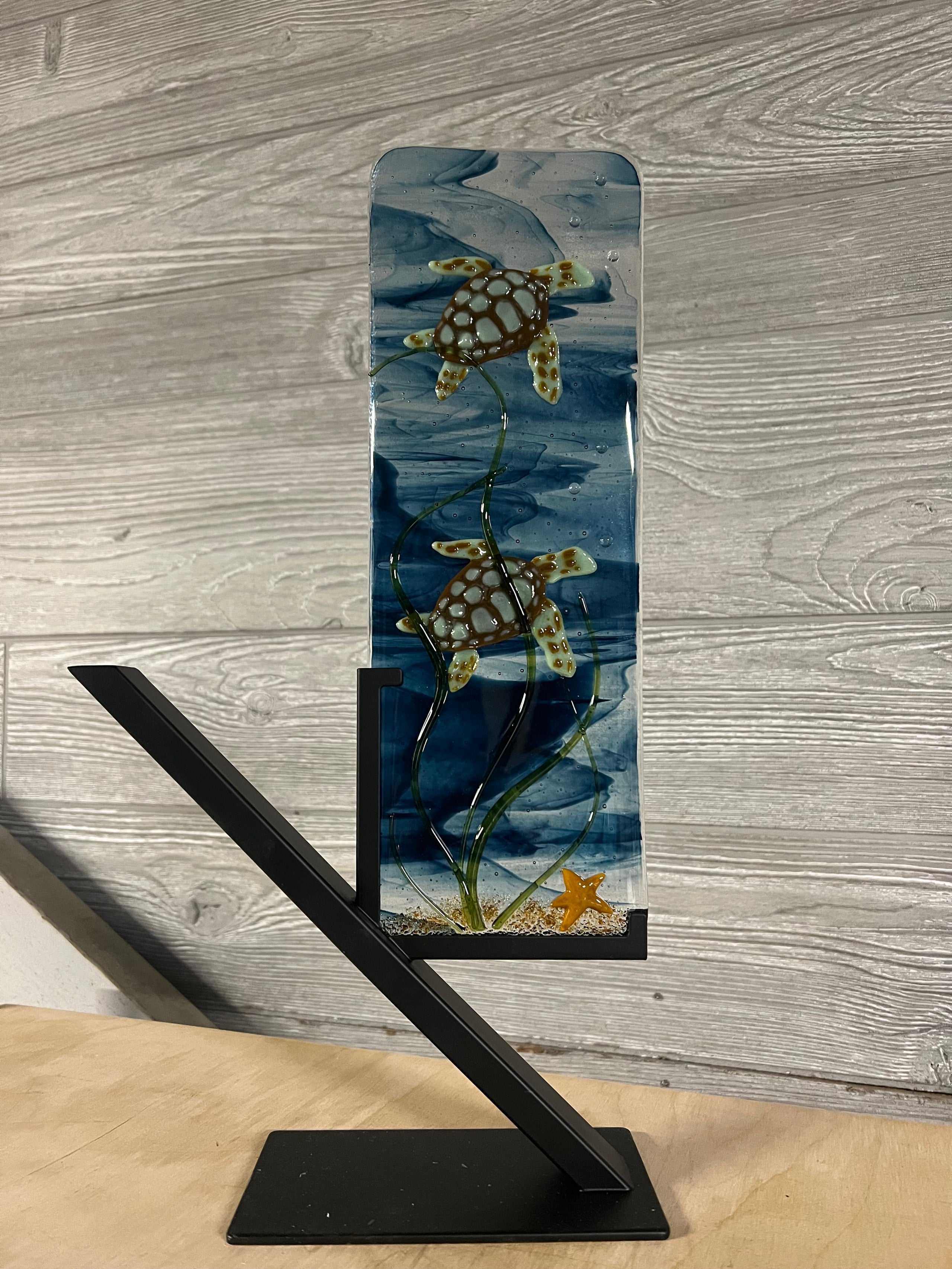 L-Stand, Sea Turtles | Topsail Island Glass Works